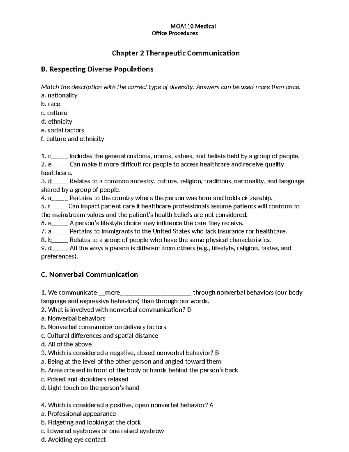 Office Procedures 15e: Week 1 Assignment on Communication Techniques ...