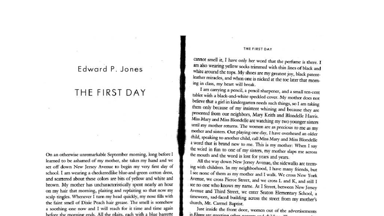THE FIRST DAY: A Narrative by Edward P. Jones - Studocu
