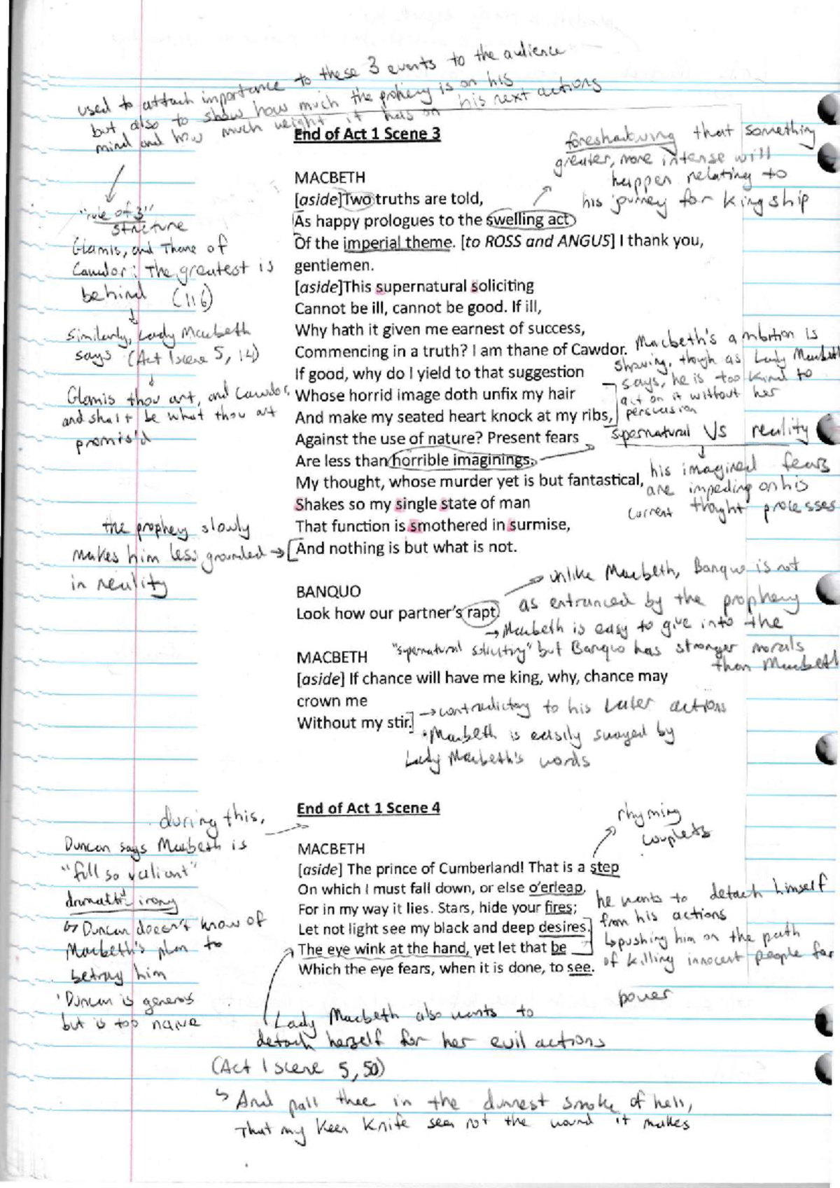 MACBETH Passage Analysis - Act 1 Scene 4 Insights - Studocu