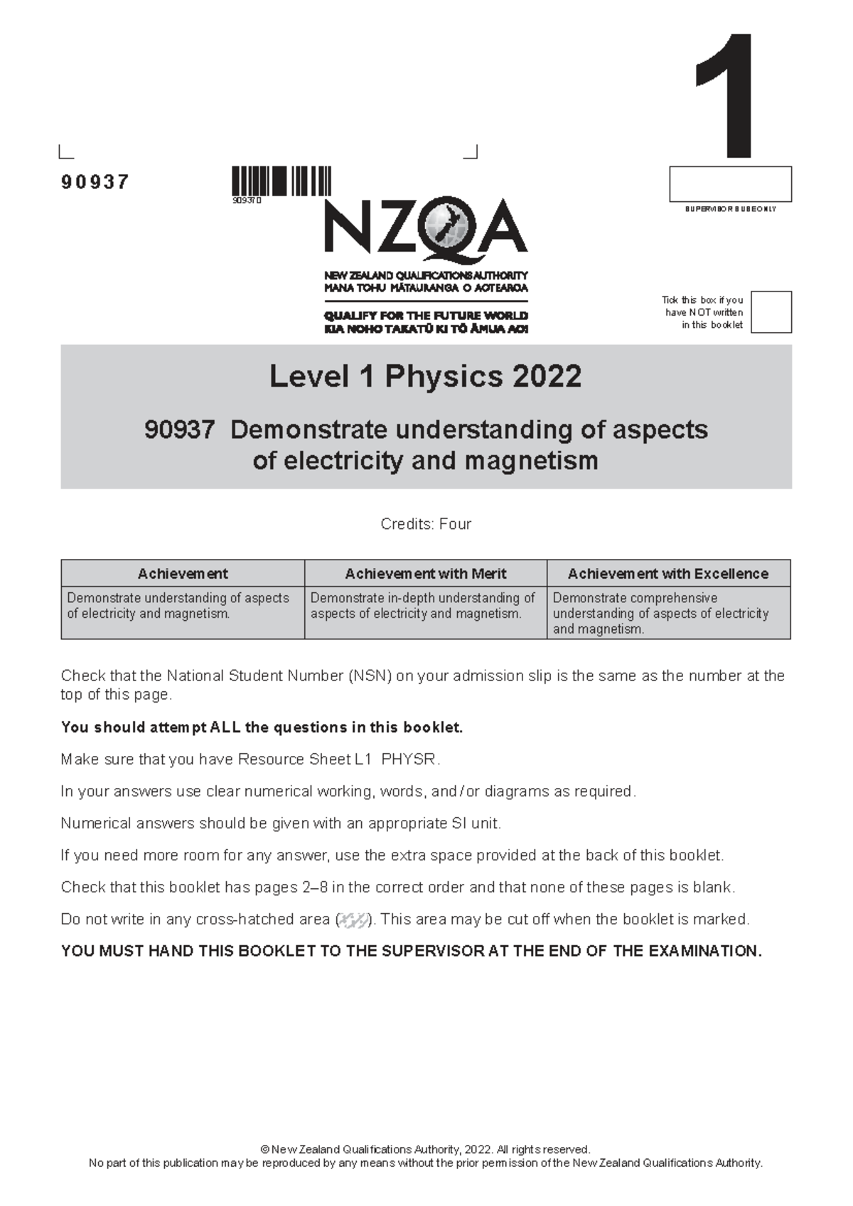 Electricity 90937 final exam 2022: Understanding electricity and ...