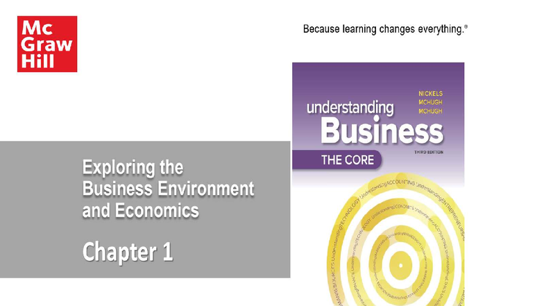 Ch01 - Understanding the Business Environment and Economics - Studocu