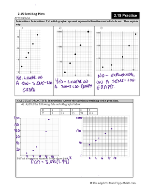 ap precalculus 2.14 - © The Algebros from FlippedMath 2 Logarithmic Function Context and Data ...