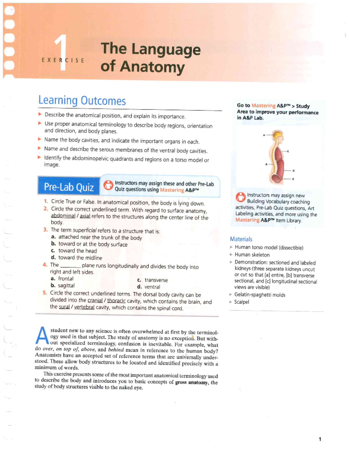 Final Exam Study Guide for Biology 101 (BIO101) - 1 The Language ...