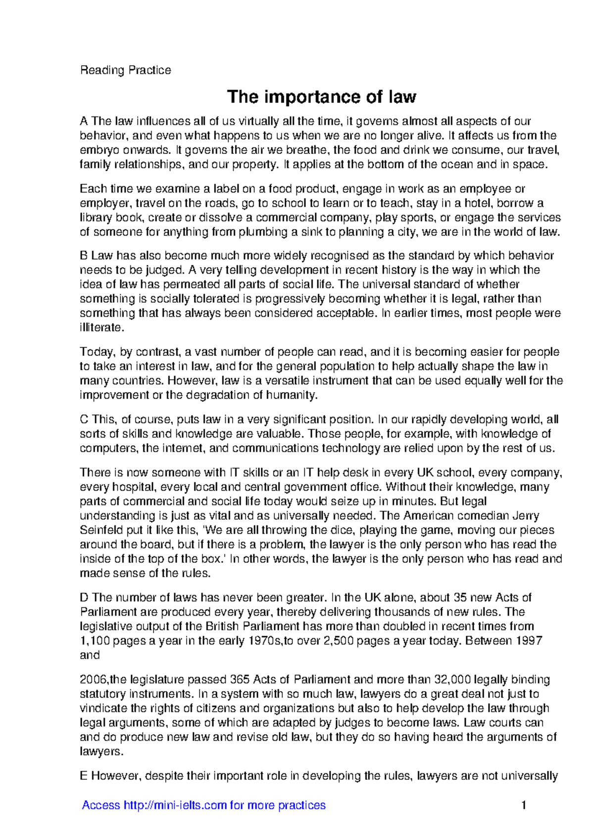 The Importance of Law: A Comprehensive Overview and Summary - Studocu