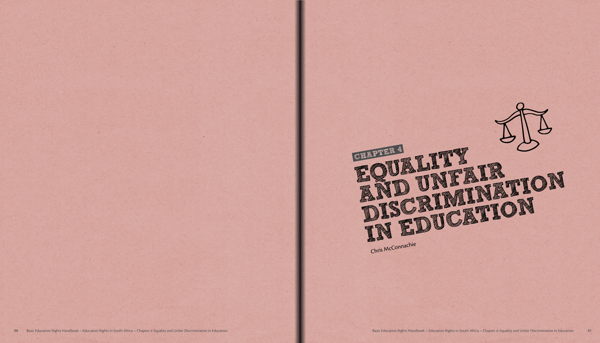 Chapter 4: Equality and Unfair Discrimination in Education (EDU 90 ...