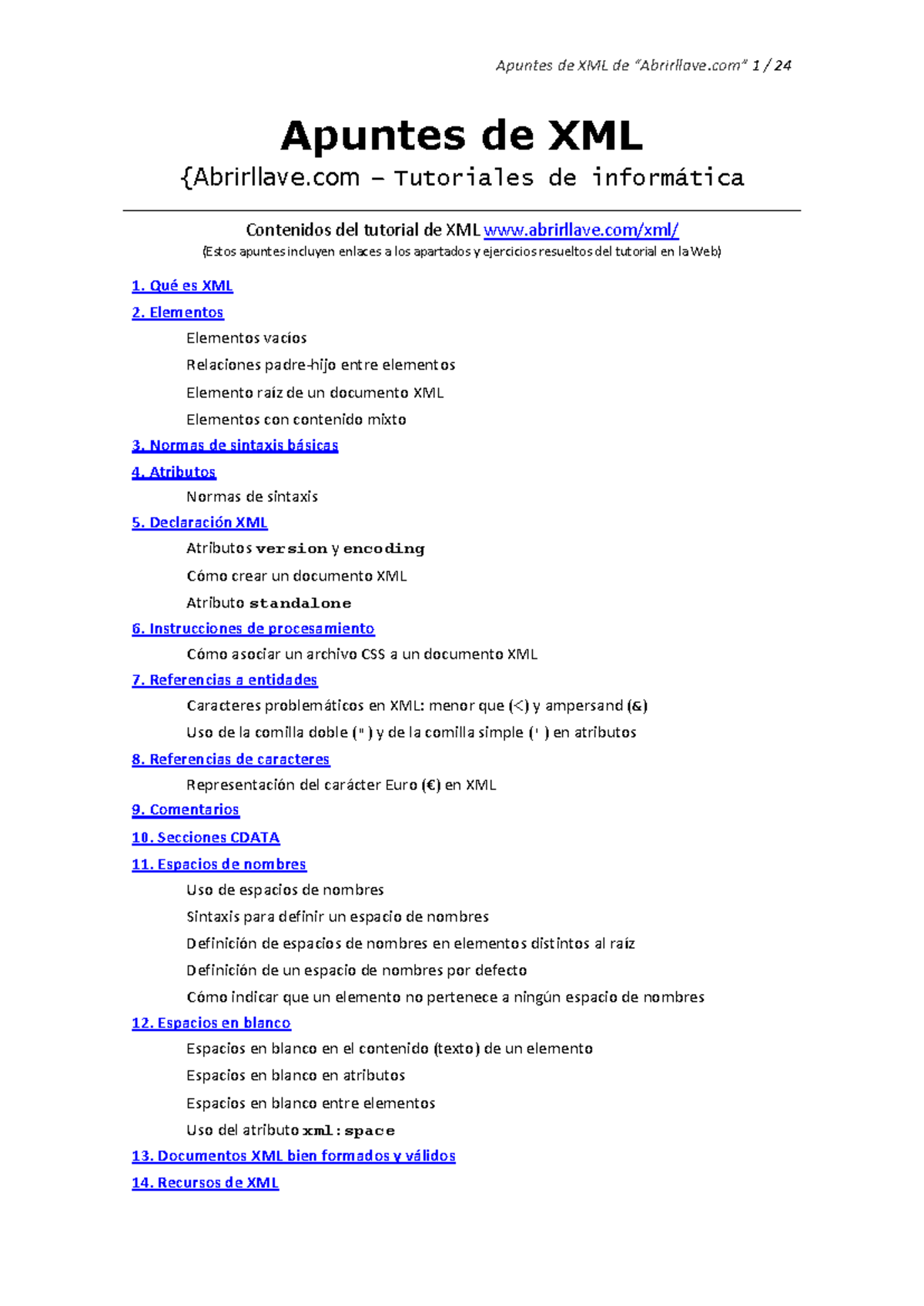 Apuntes de XML: Tutorial Completo para Informática (1) - Studocu