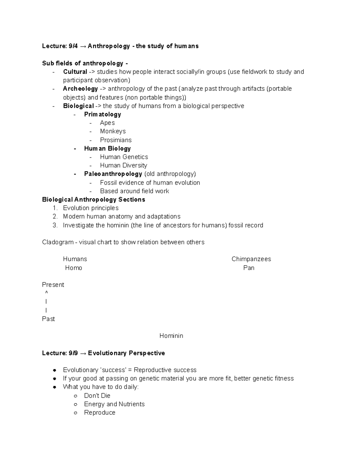 Hominin Evolution and Characteristics: Insights from ANTH 100 Lectures ...