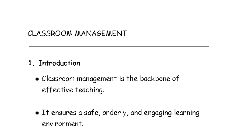 CLASSROOM MANAGEMENT - Complete Guide to Effective Strategies - Studocu