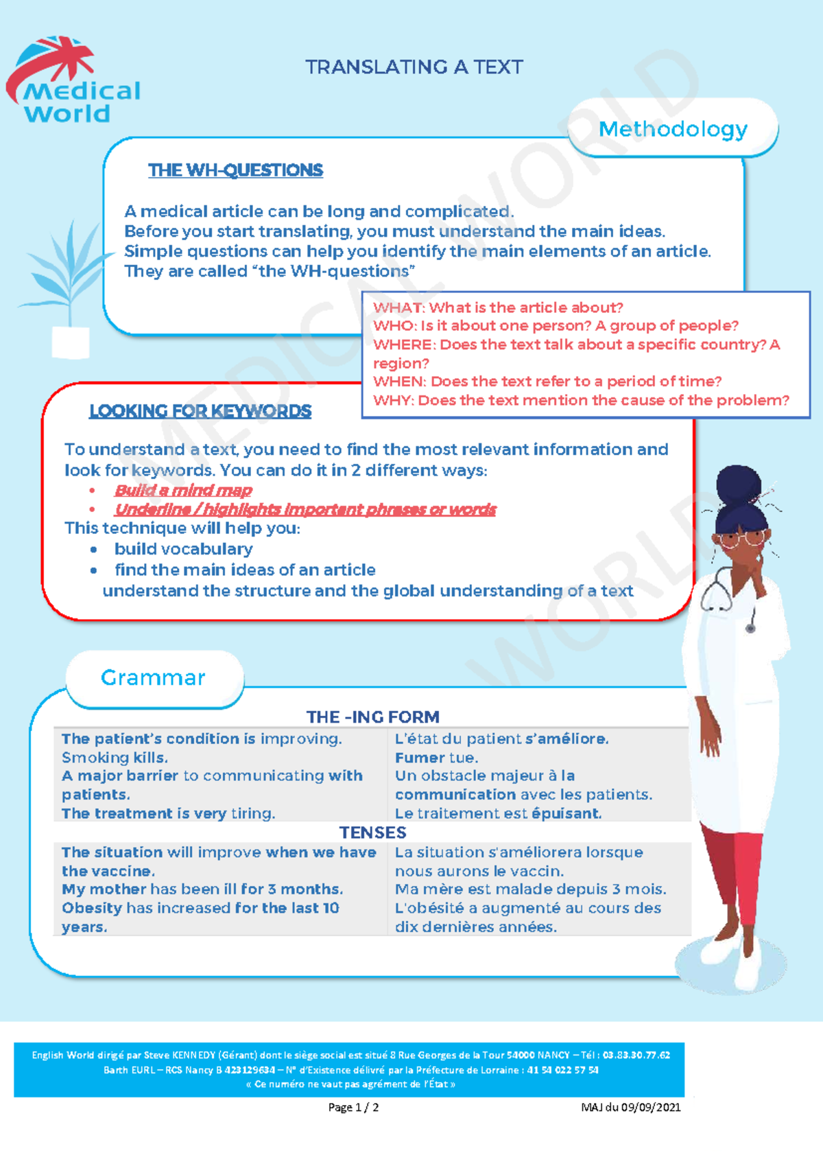 Chapter - Translating a Medical Text Methodology - Studocu