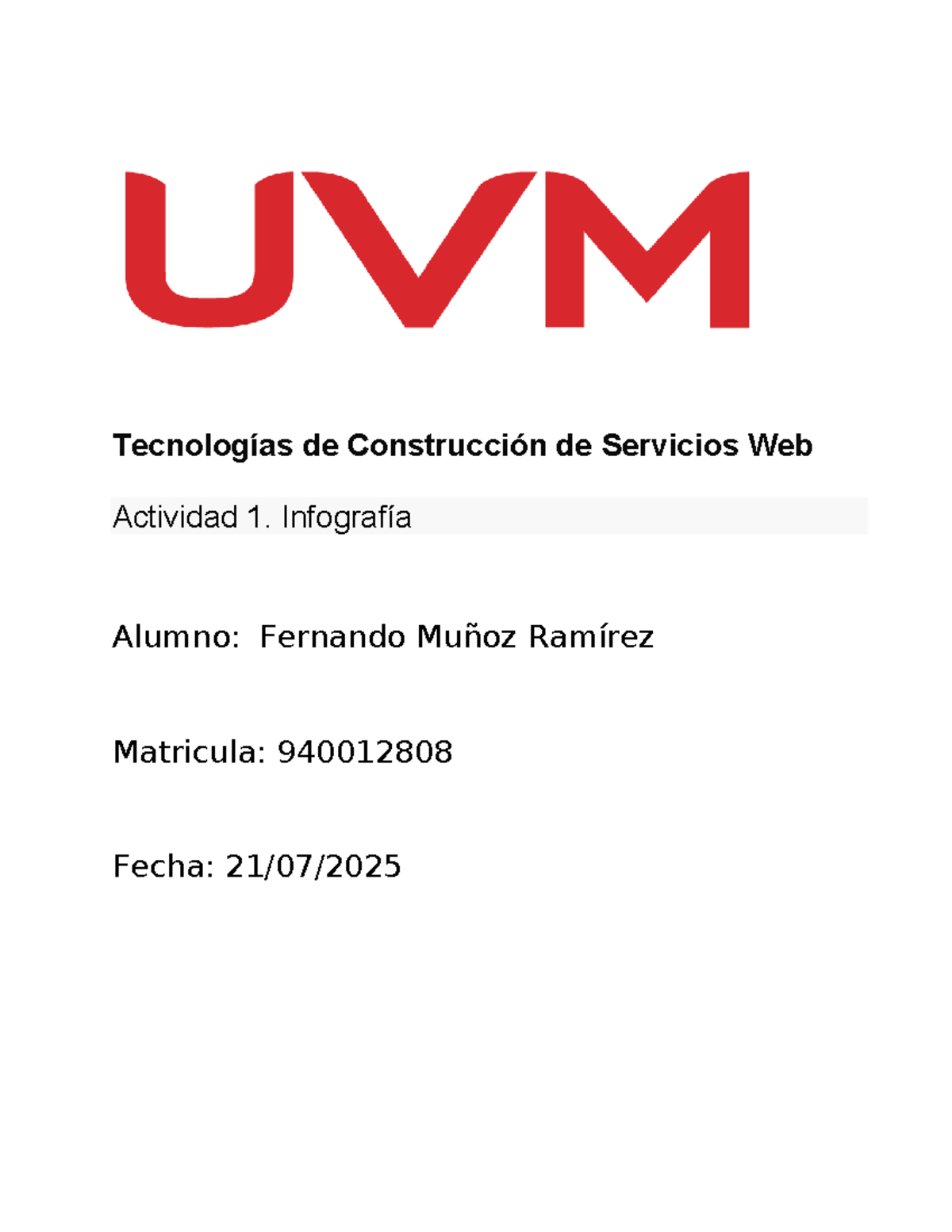 Tecnologías de Construcción de Servicios Web - Actividad 1 (WDDW) - Studocu