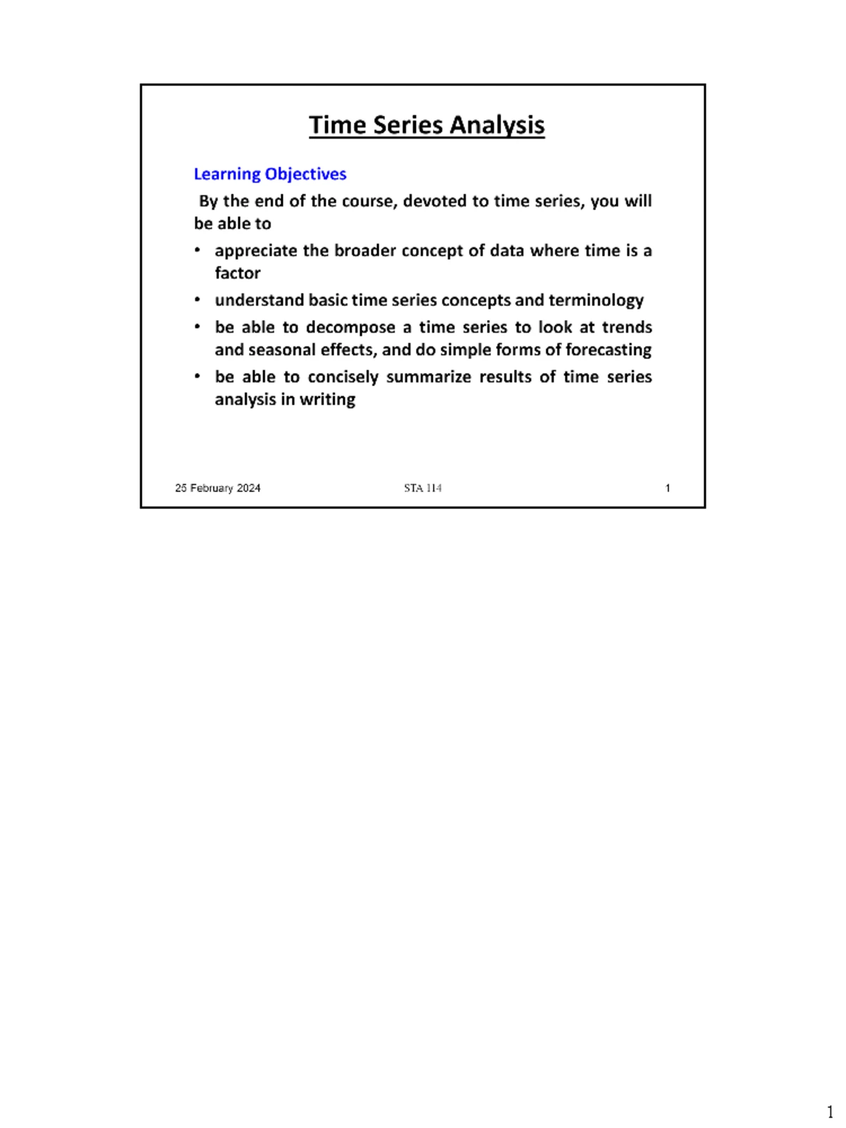 Statistics 101: Self-Test One - Basic Concepts and Data Types - Studocu