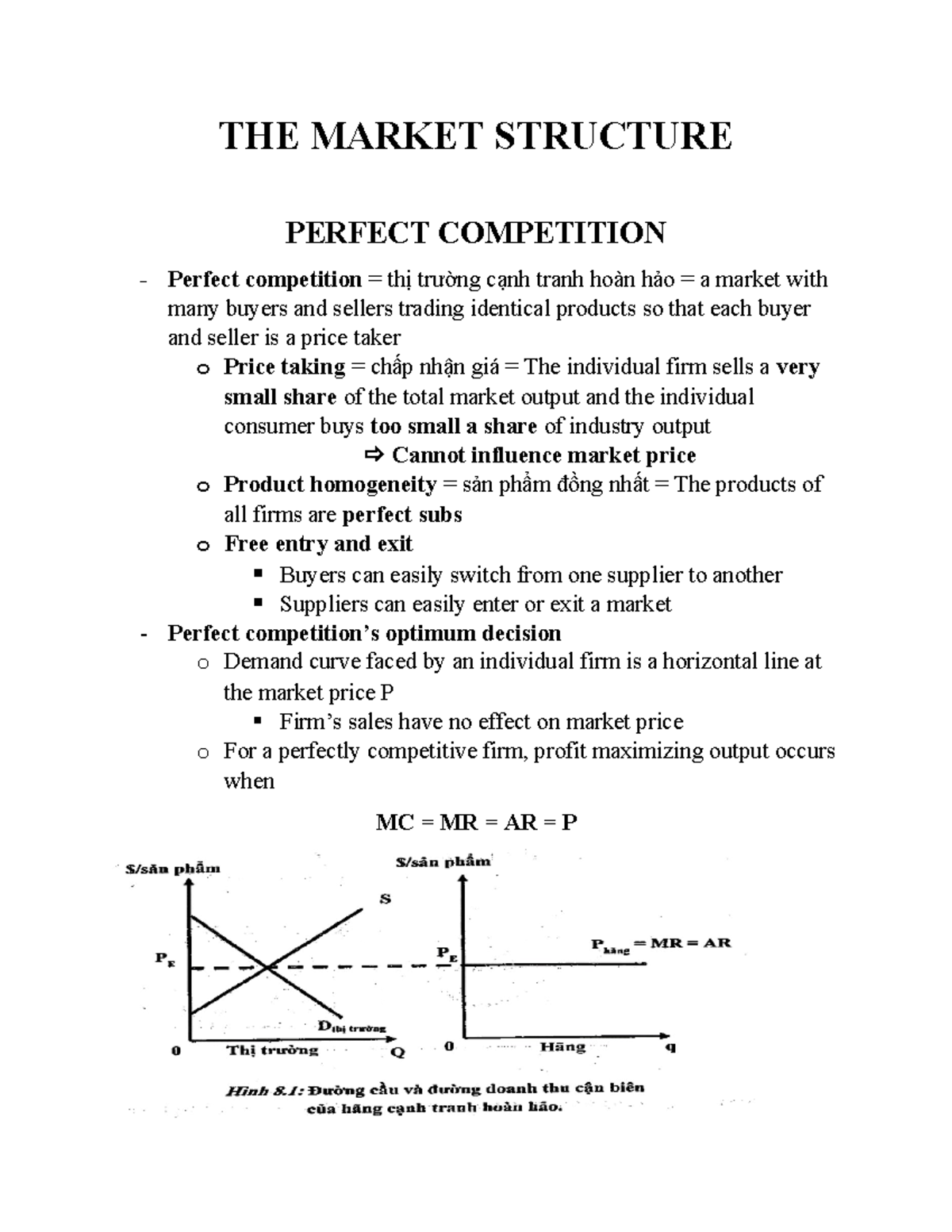 Chapter 6 - the market structure and its operation - THE MARKET ...