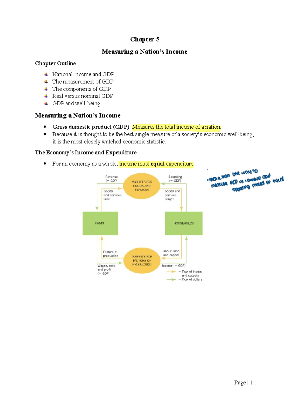 Chapter 5: Measuring a Nation’s Income - Chapter 5 Measuring a Nation’s Income Chapter Outline ...