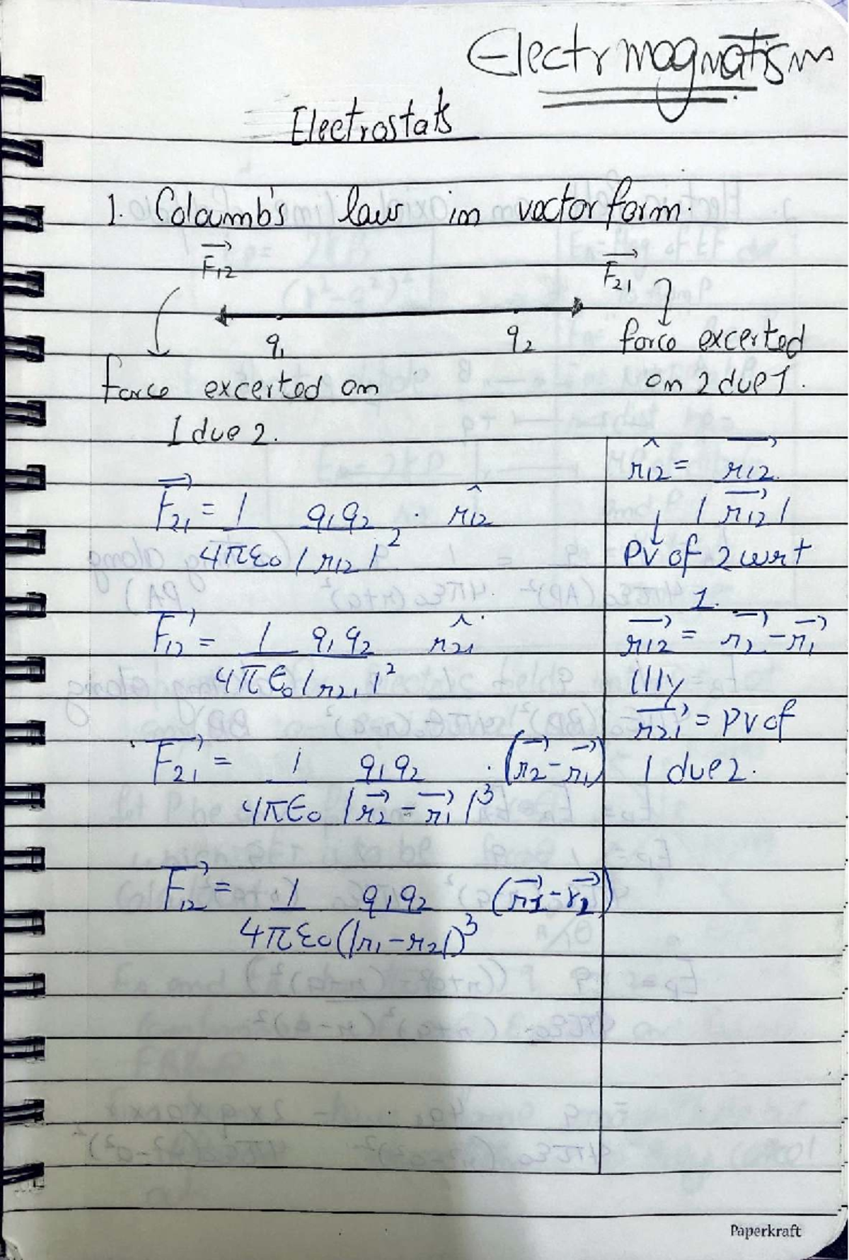 Physics Derivations - Electromagnetism Concepts (PHYS 101) - Studocu