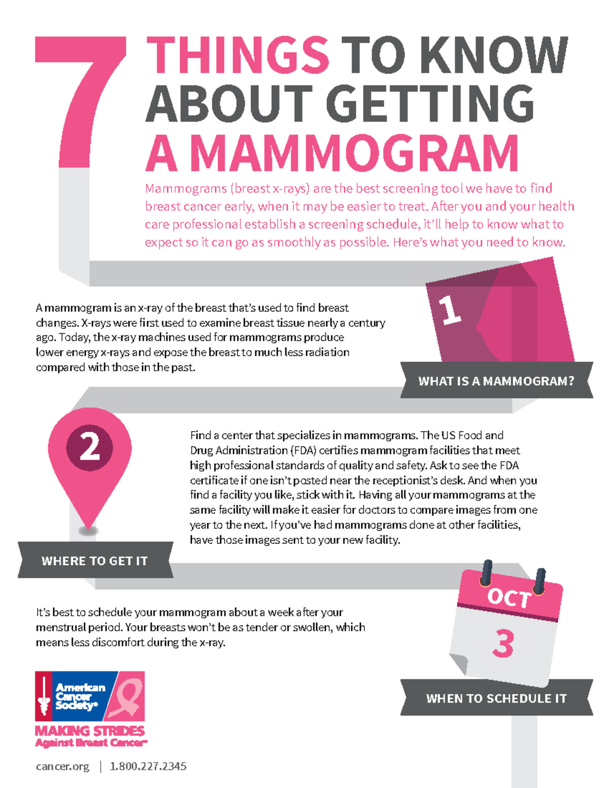 Key Information on Scheduling and Preparing for Your Mammogram - Studocu