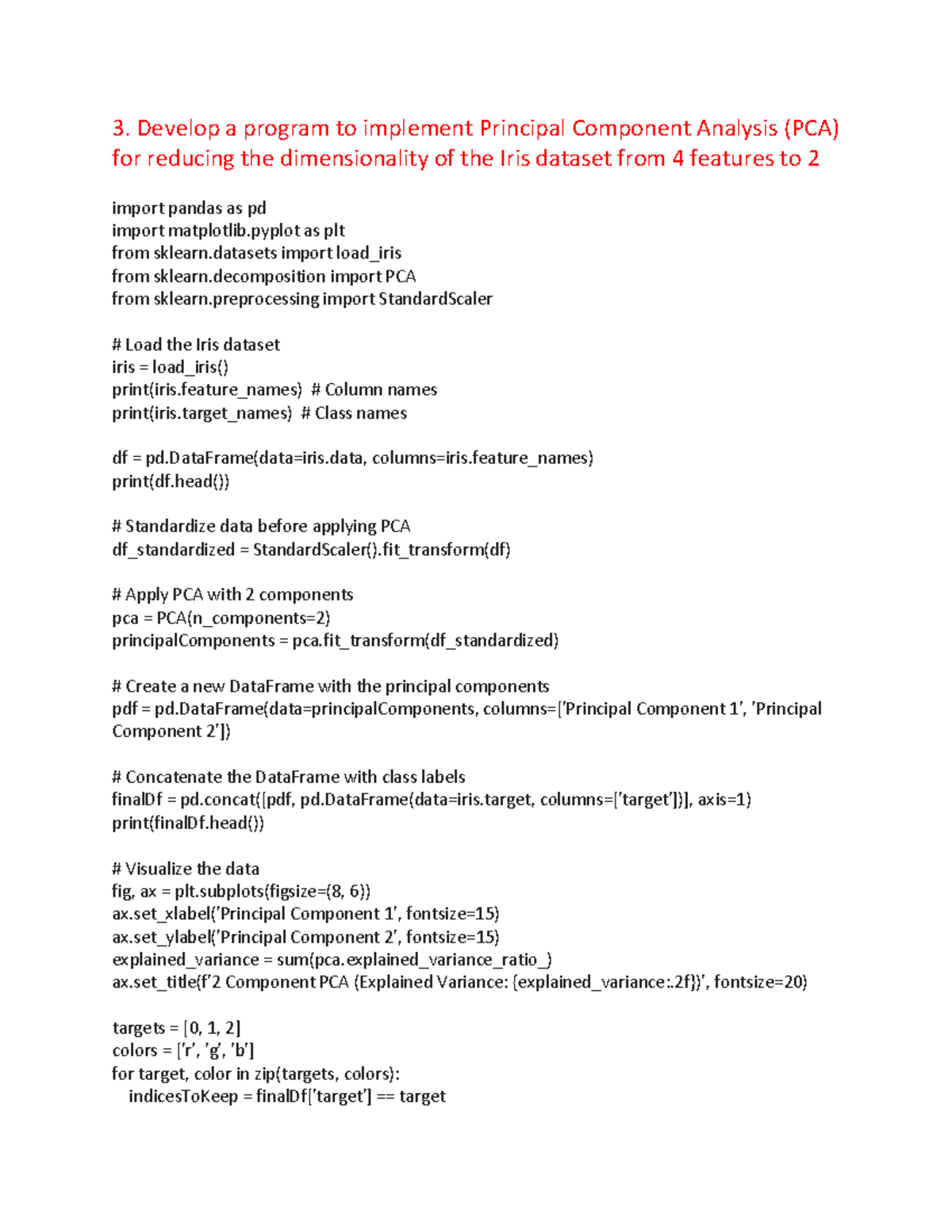 LAB-3: Implementing PCA for Dimensionality Reduction on Iris Dataset ...