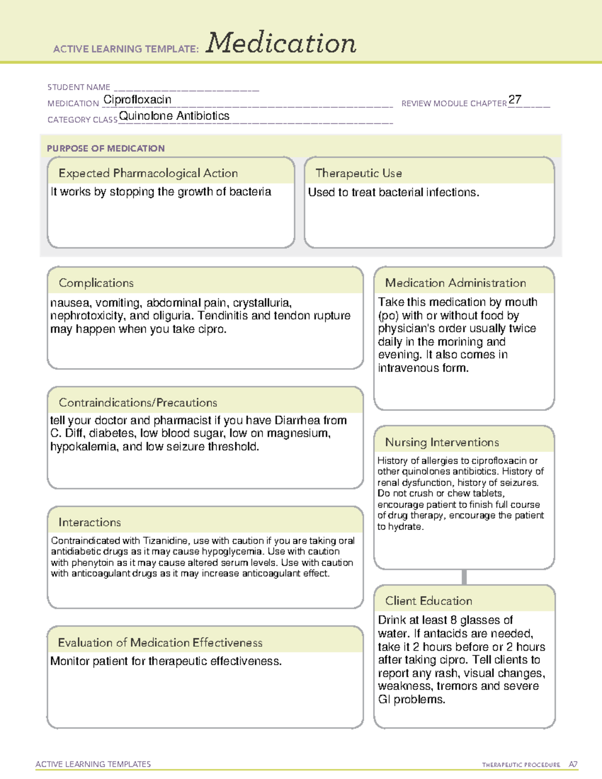 Active Learning Template medication (1) - ACTIVE LEARNING TEMPLATES ...