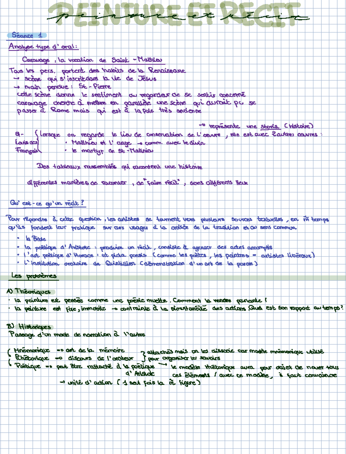 Cours thématique - Peinture et récit - SP25: Narration continue et ...