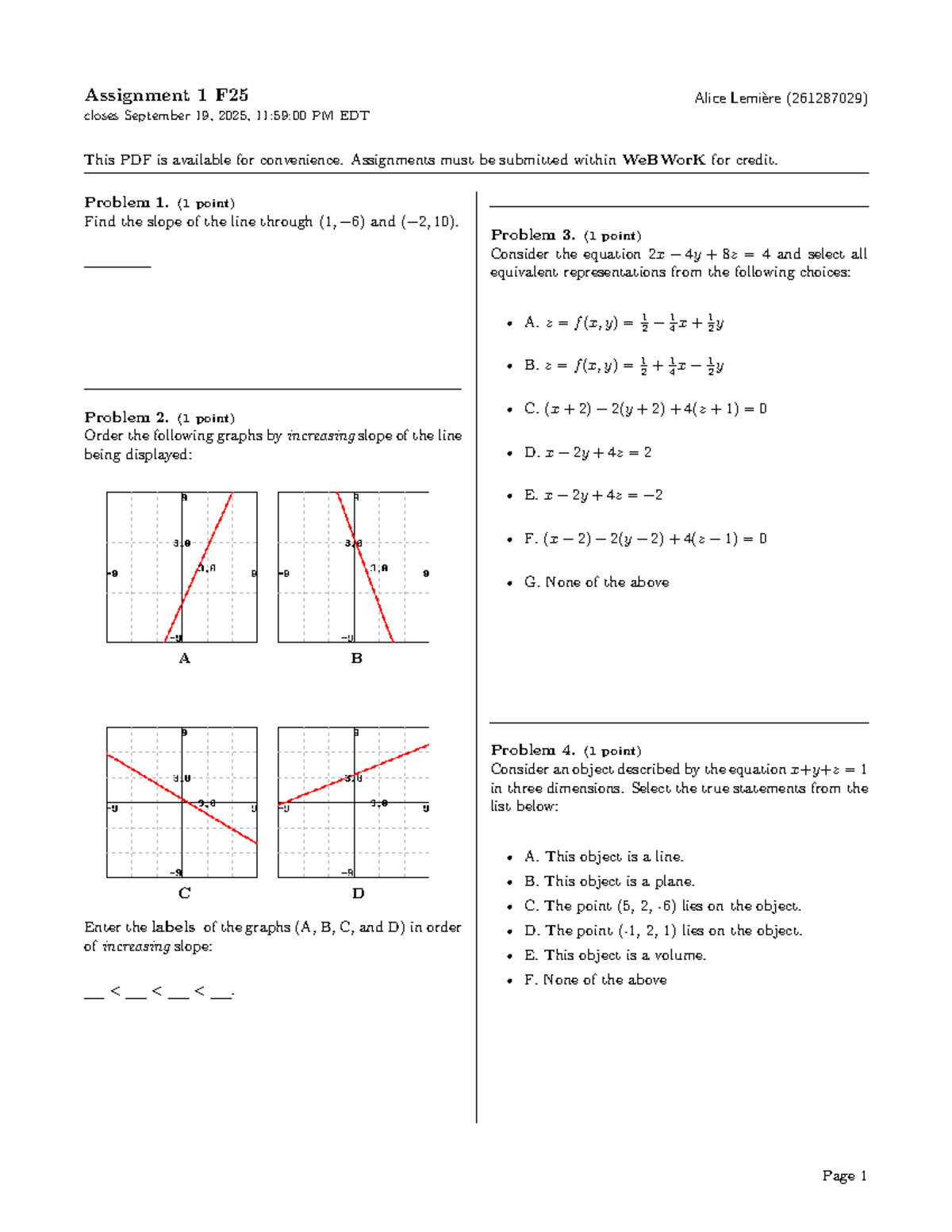 MATH123 F25 - Practice Quiz on Linear Systems and Graphs - Studocu