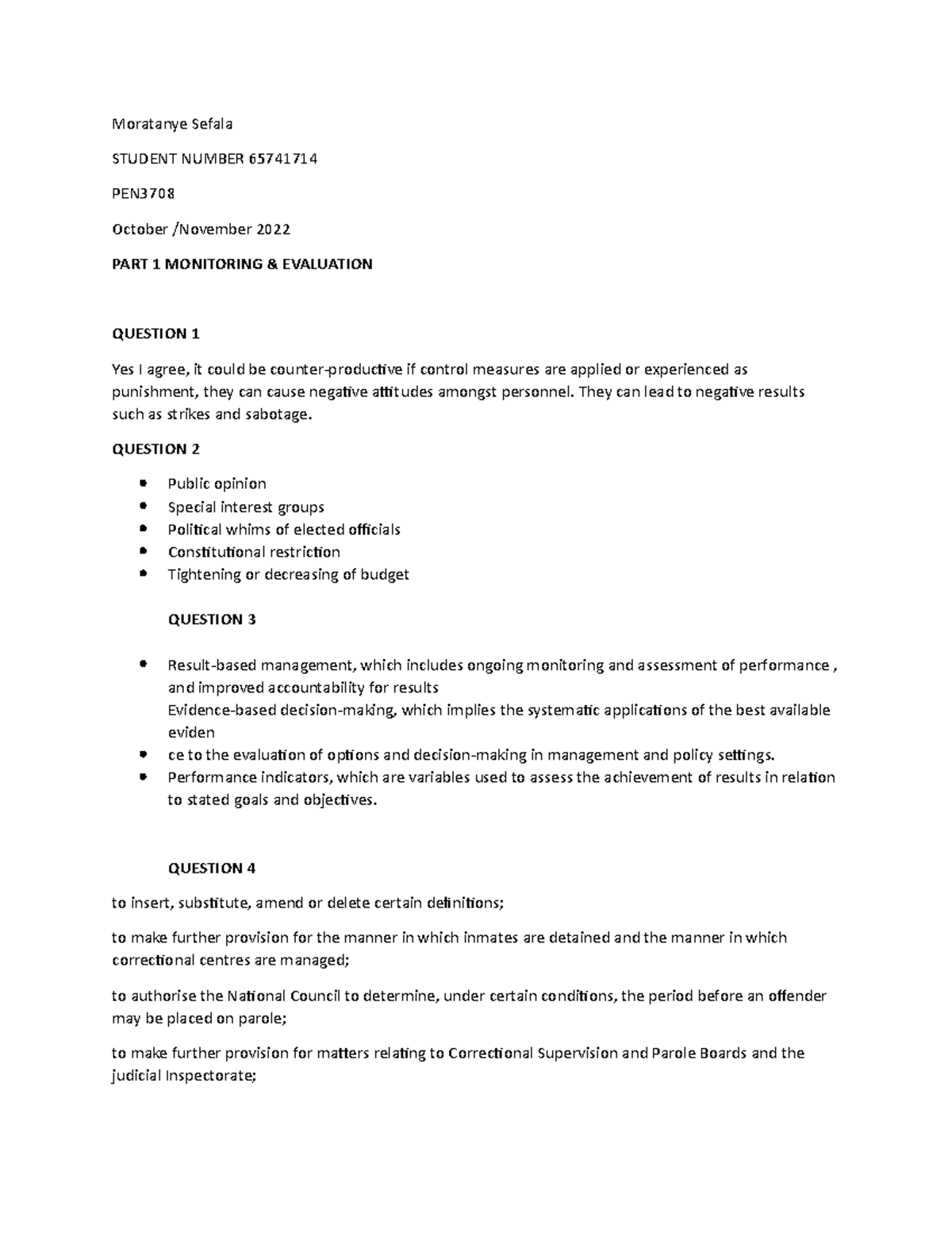 Document (2)pen3708EXAM - Moratanye Sefala STUDENT NUMBER 65741714 PEN ...