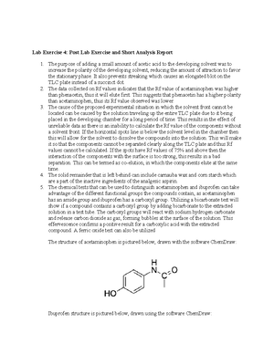 Lab Report 2 Orgo Lab - LAB EXERCISE 7 Investigating Zaitsev’s Rule in Dehydration of - Studocu