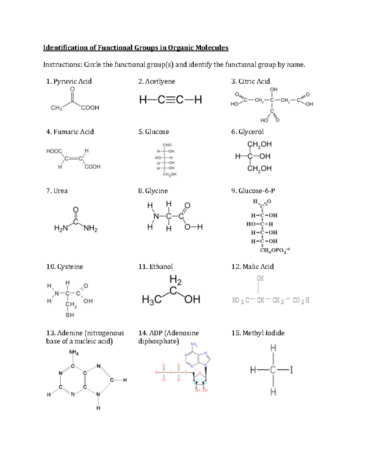 Identification of Functional Groups in Organic Molecules WS - Studocu