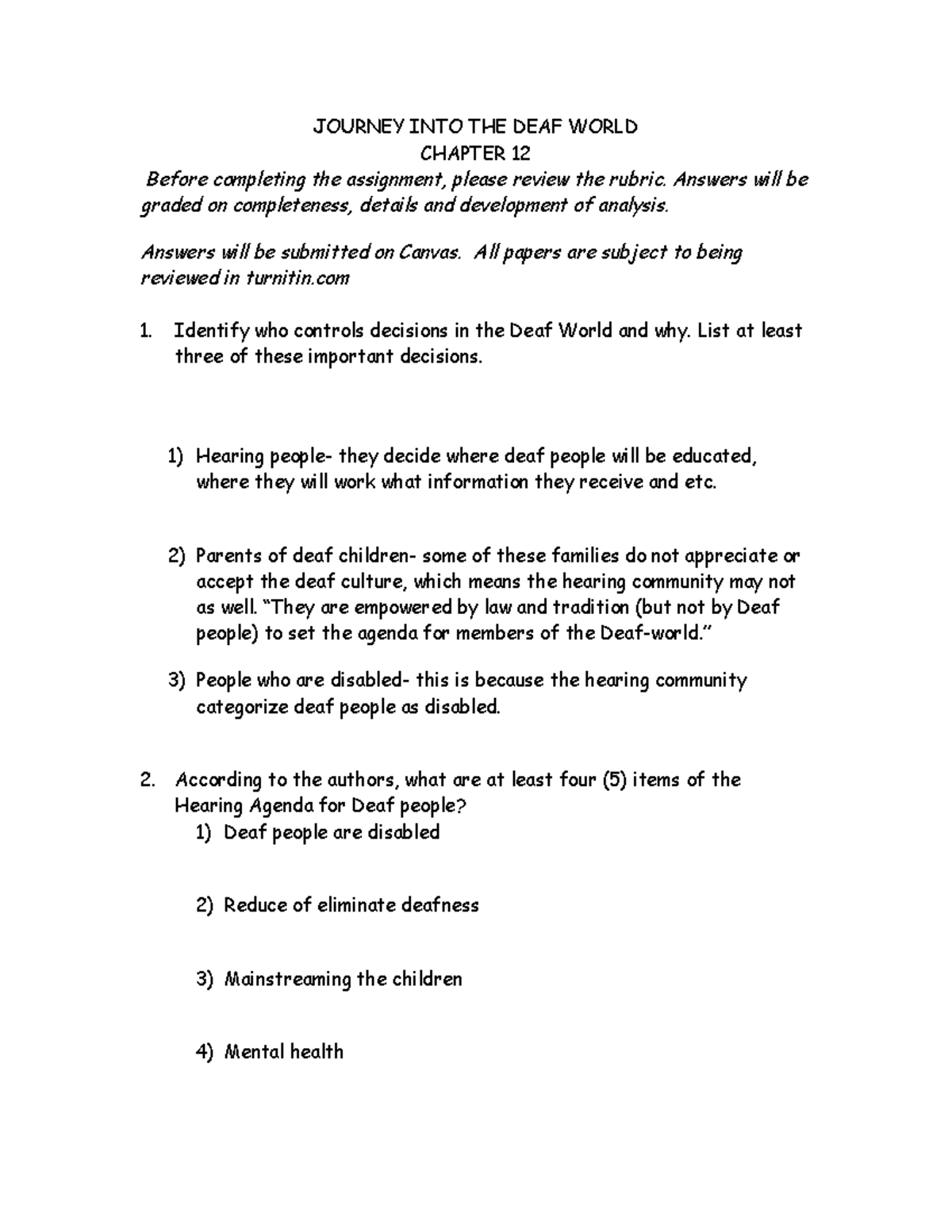 2020 DW Final Exam Chapter 12 Study Questions & Analysis - Studocu