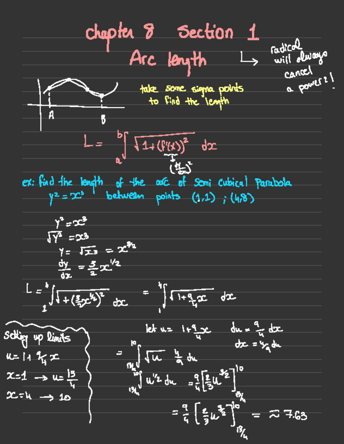 Chapter 8: Applications of Integration - Calculus Notes - Studocu