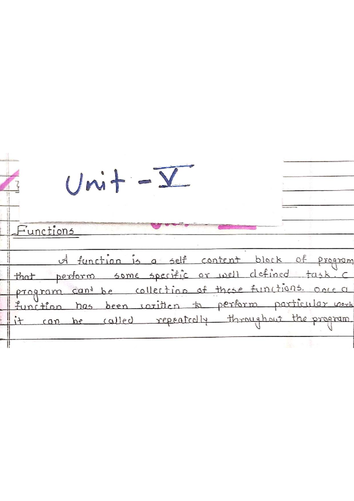 CP Unit 05: Understanding Functions and Pointers in C Programming - Studocu