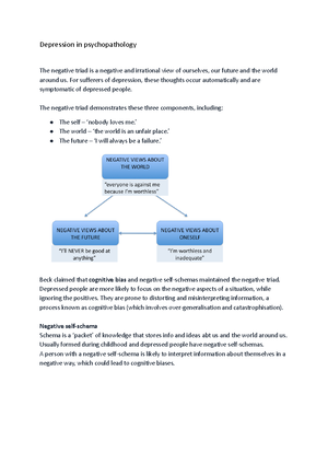 Evaluation sheet for Beck's negative triad and Ellis's ABC model ...