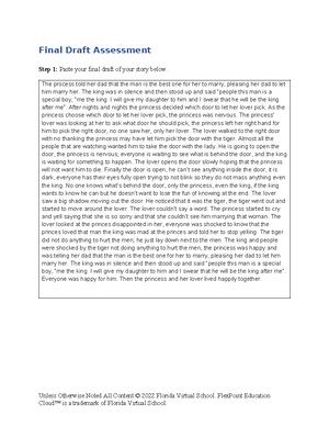 Copy of 6.05 Final Draft Assessment & Rubric - 6 - Final Draft ...
