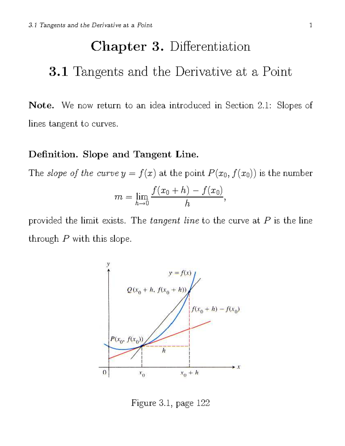 Differentiation: Section 3.1 - Tangents and Derivatives Explained - Studocu
