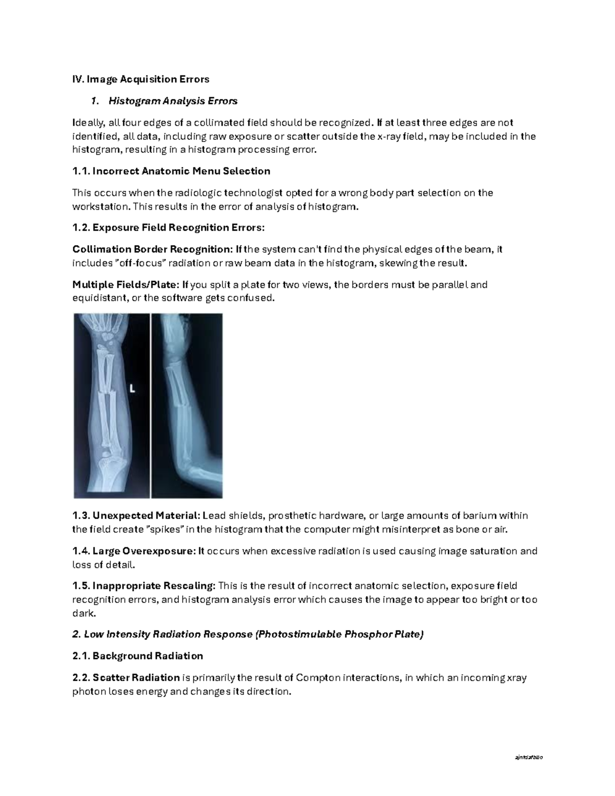 IV. Image Acquisition Errors: Histogram Analysis & Recognition Issues ...