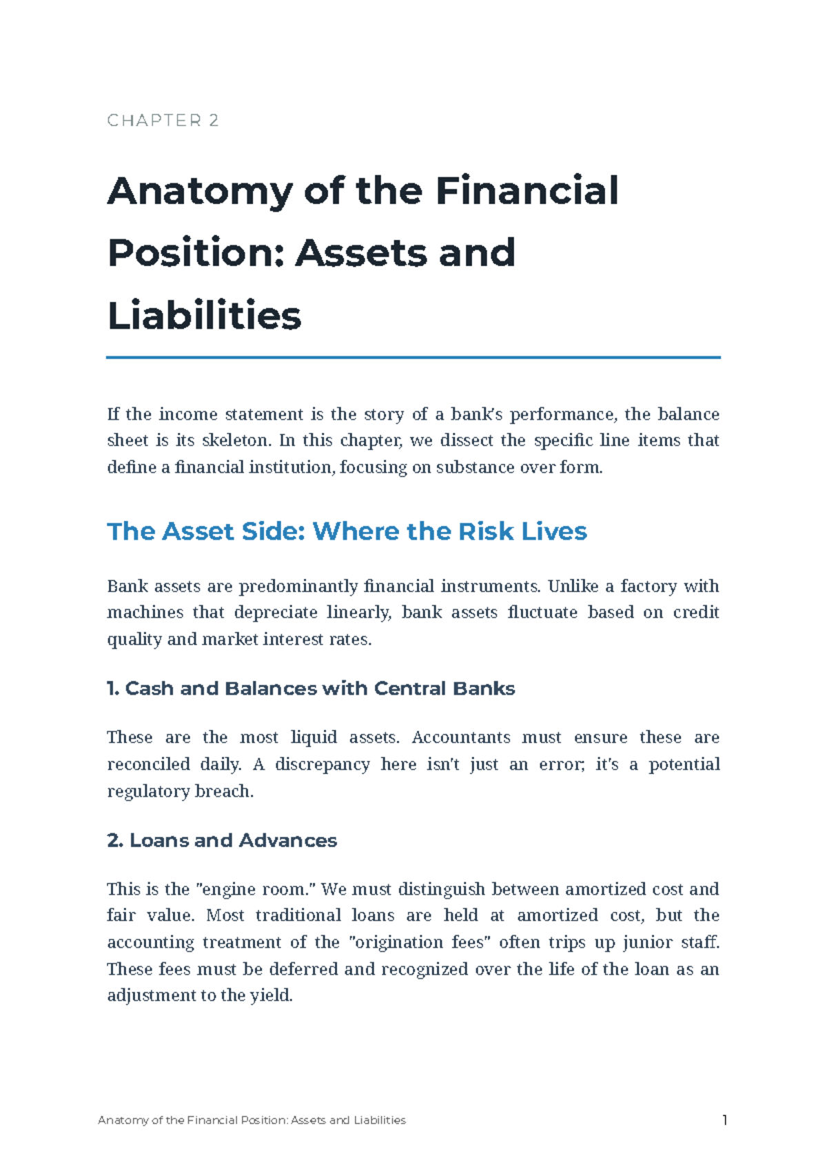 Chapter 2: Anatomy of Financial Position - Assets & Liabilities ...