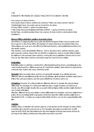 Criminology (Unit 1): Understanding Crime and Its Impact - Studocu