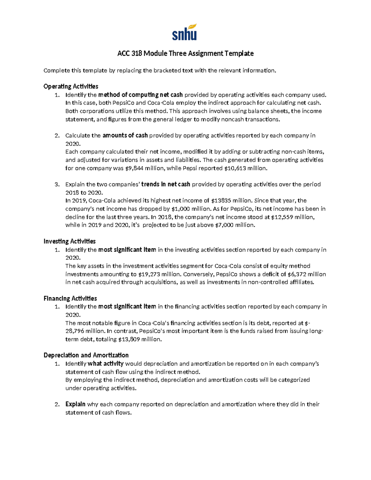 ACC 318 Module 3 Assg. Final - ACC 318 Module Three Assignment Template ...