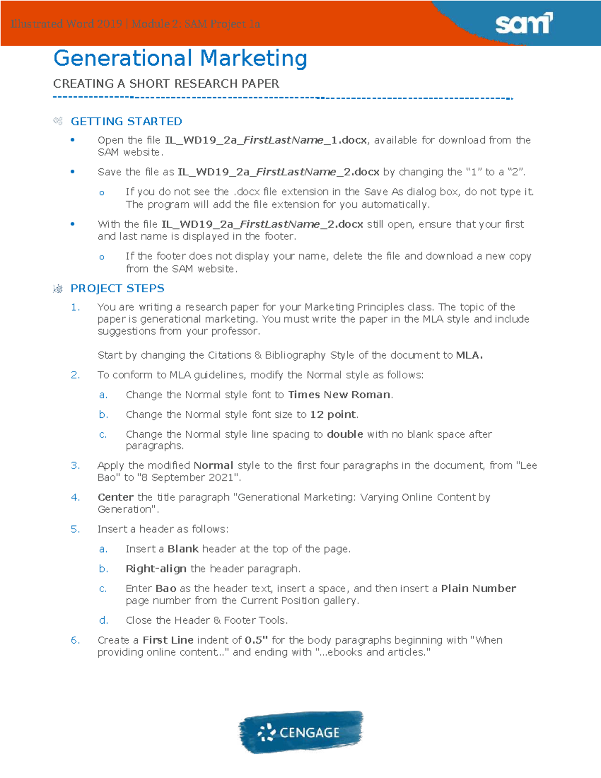 IL WD19 2a: Generational Marketing Research Paper Instructions - Studocu