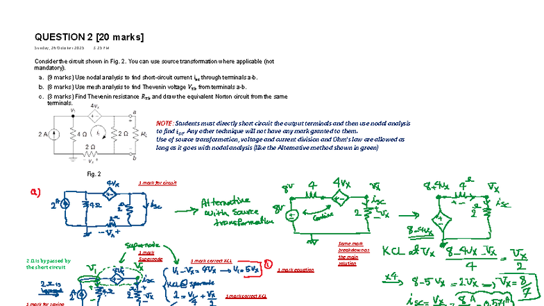 Midterm Exam Solutions for Circuit Analysis (T3) - Studocu