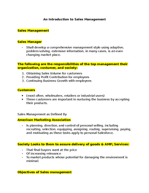 Lesson 2 Sales Forecasting Prospecting, Sales Resistance, Closing Sales ...
