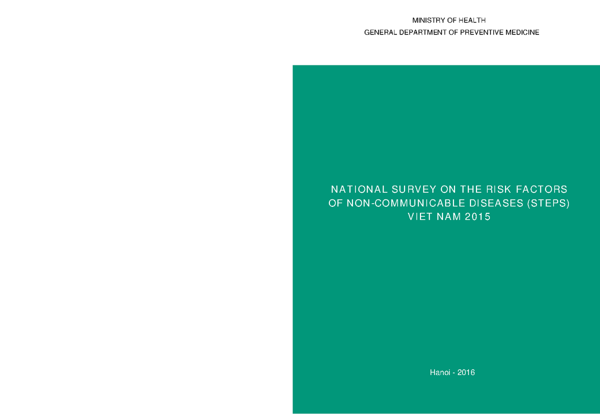 National NCD Risk Factors Survey (STEPS) Report - Vietnam 2015 - Studocu