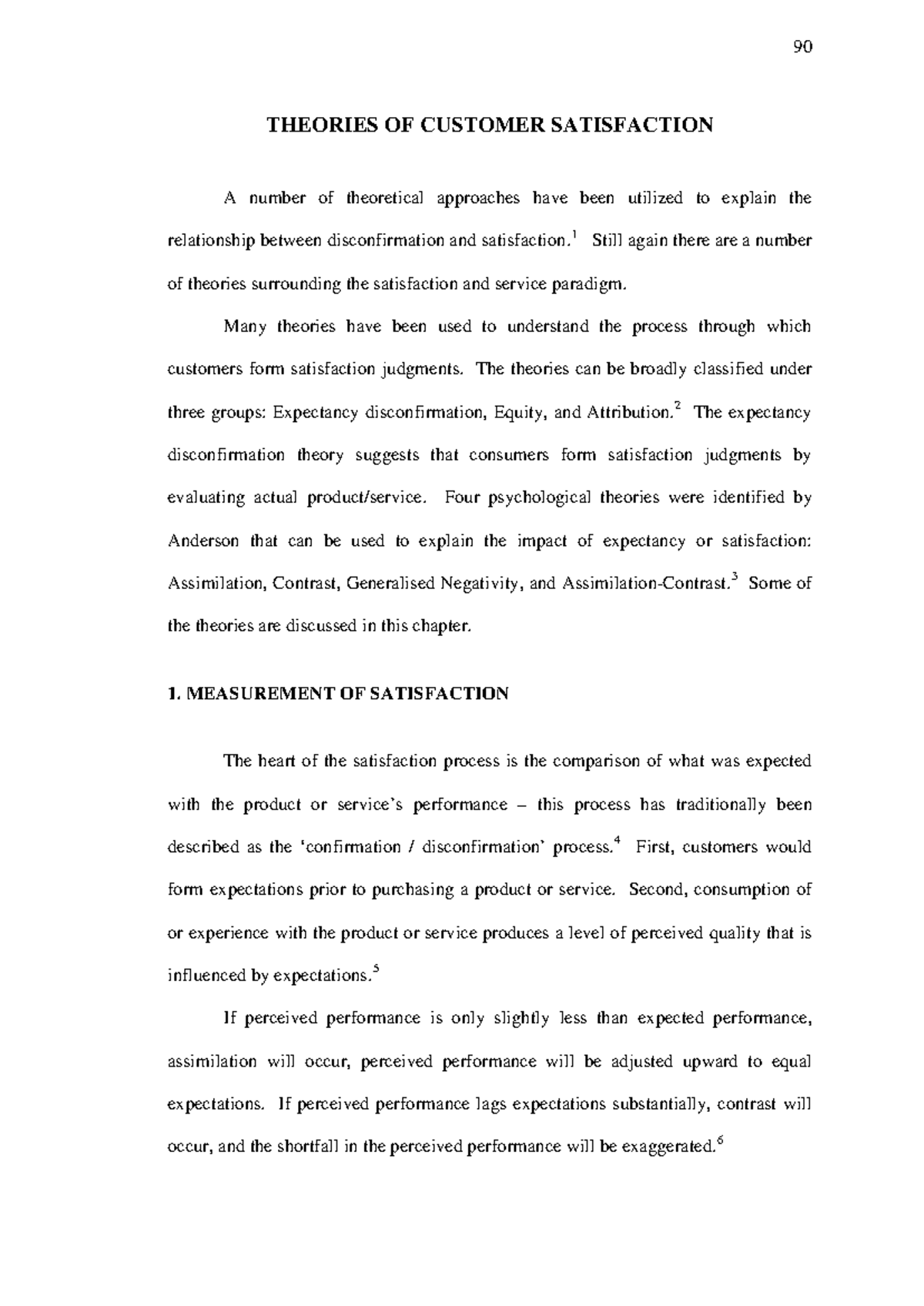 Theories of Customer Satisfaction: Key Concepts and Models - Studocu