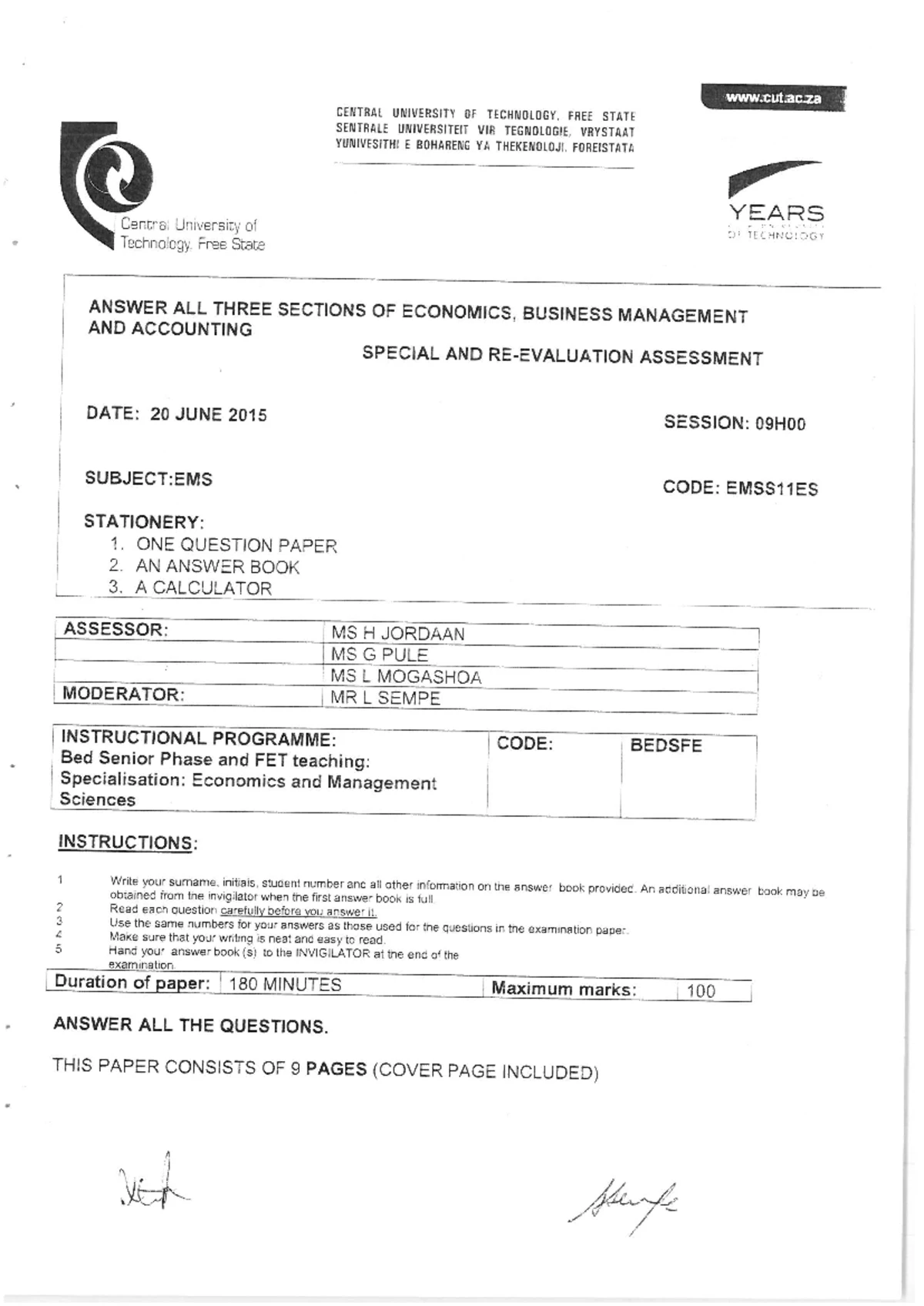 3. EMS grade 9 June 2023 P2 MG - ECONOMIC AND MANAGEMENT SCIENCES PAPER ...