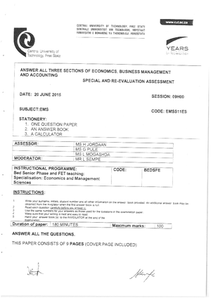 3. EMS grade 9 June 2023 P2 MG - ECONOMIC AND MANAGEMENT SCIENCES PAPER ...