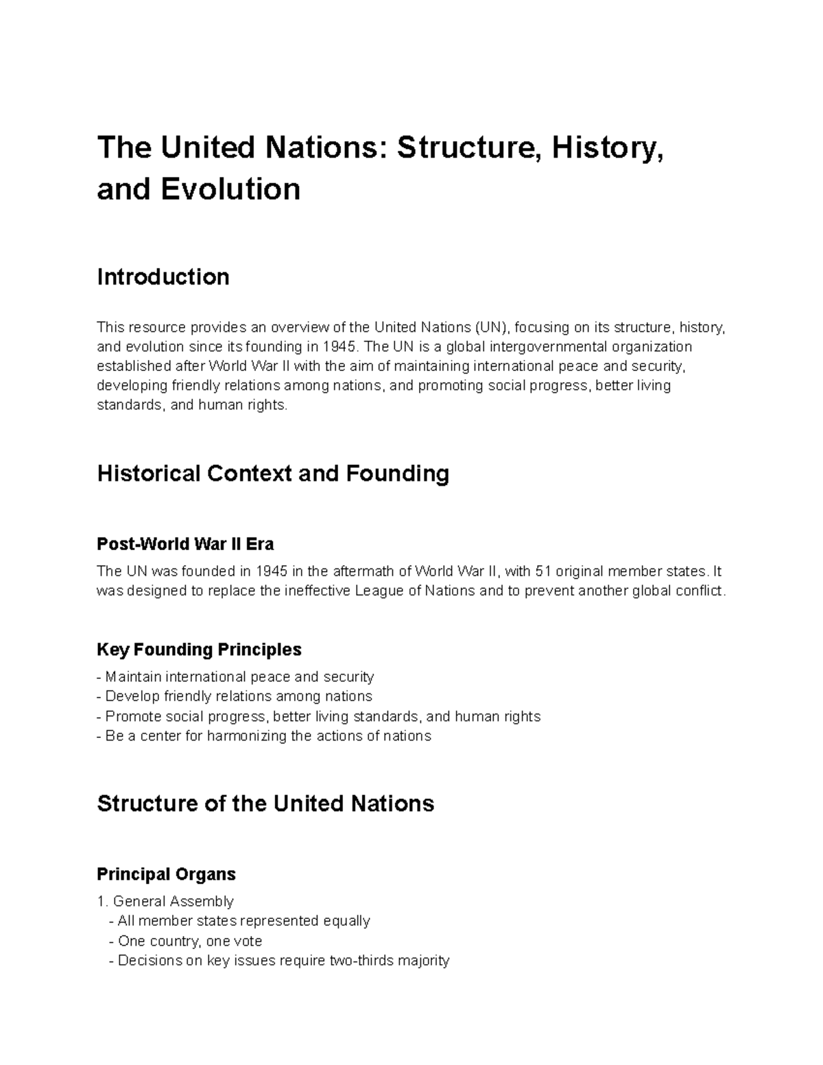 4- The UN - United Nations resource document - The United Nations ...