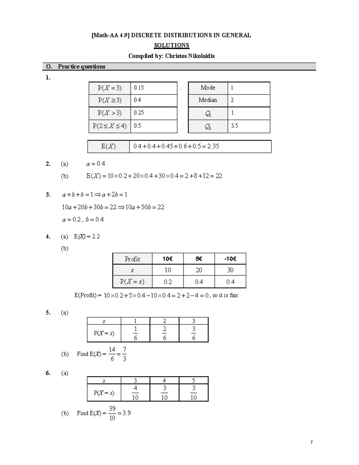 [Math-AA 4.9] Discrete Distributions: Comprehensive Solutions Guide ...