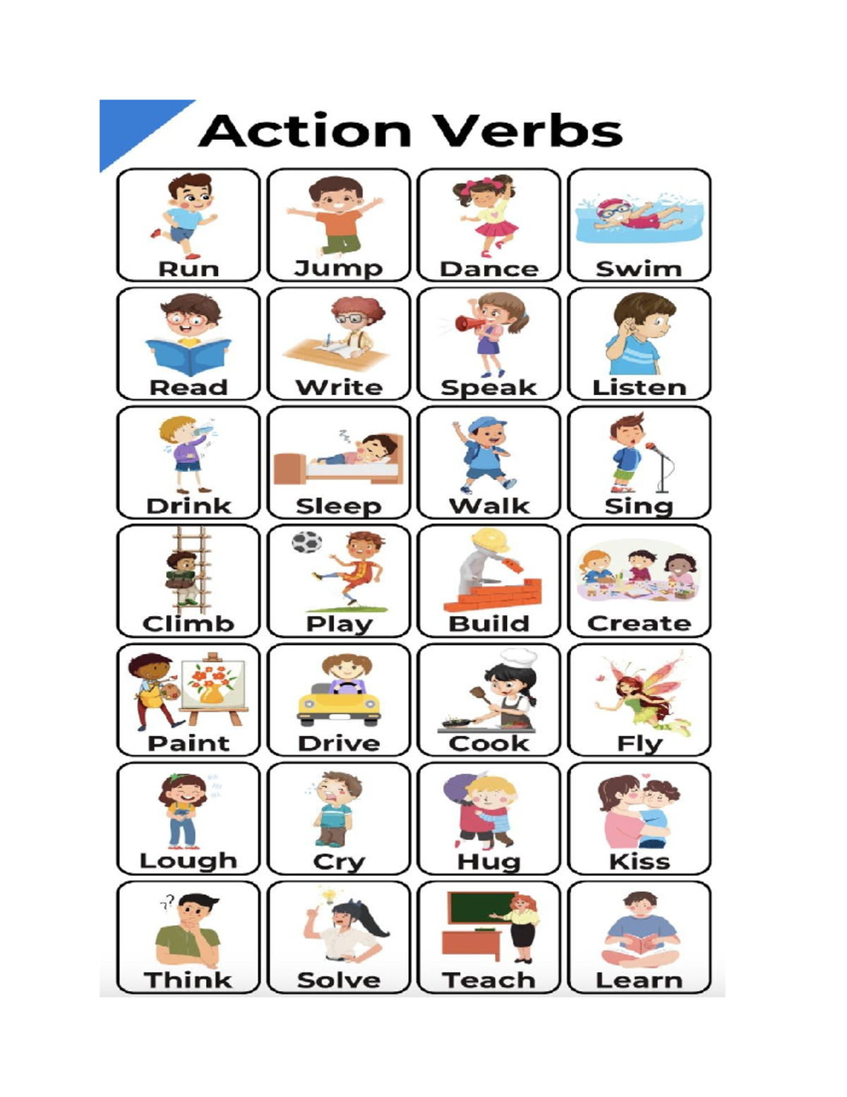 Action V - không có - Việt Nam học (Vietnam study) - Action Verbs Run ...