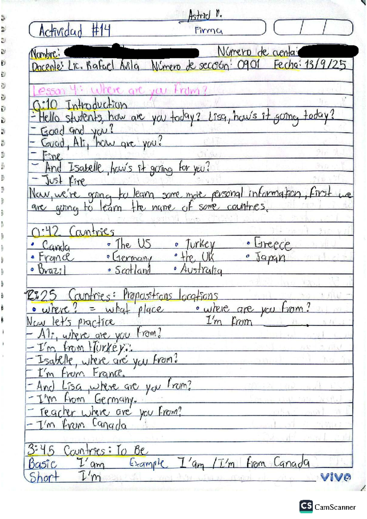 Ponce Astrid U1T4a14 - Lesson 4: Countries and Personal Information ...