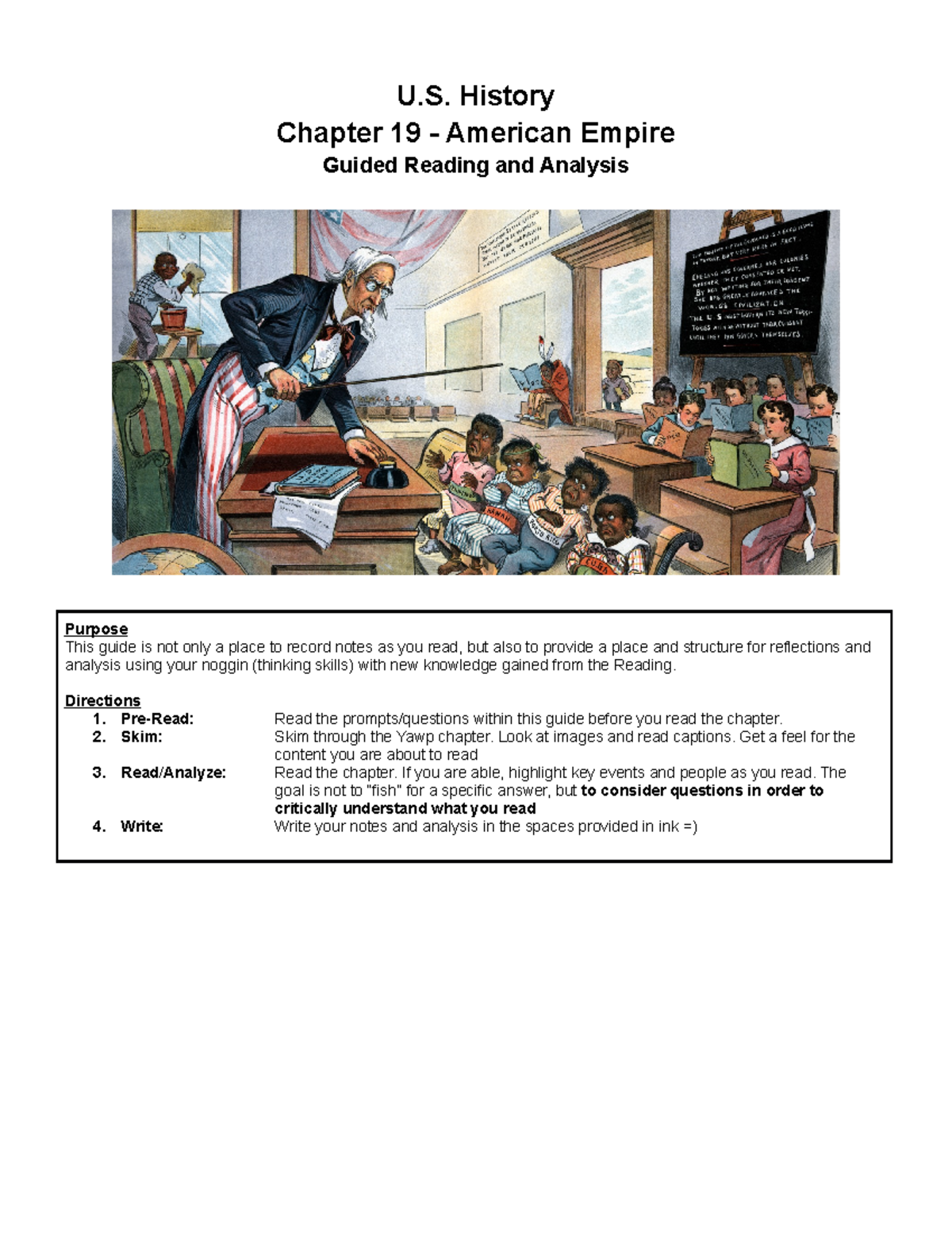 Chapter 19 - Analyzing the American Empire in U.S. History - Studocu