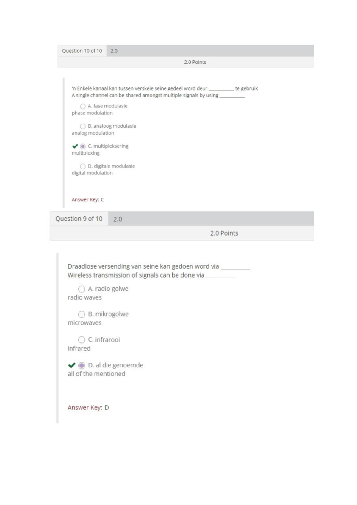 Cmpg 315 quiz 2 - Quiz2 physical layer - Question 10 of 10 2 2 Points ...