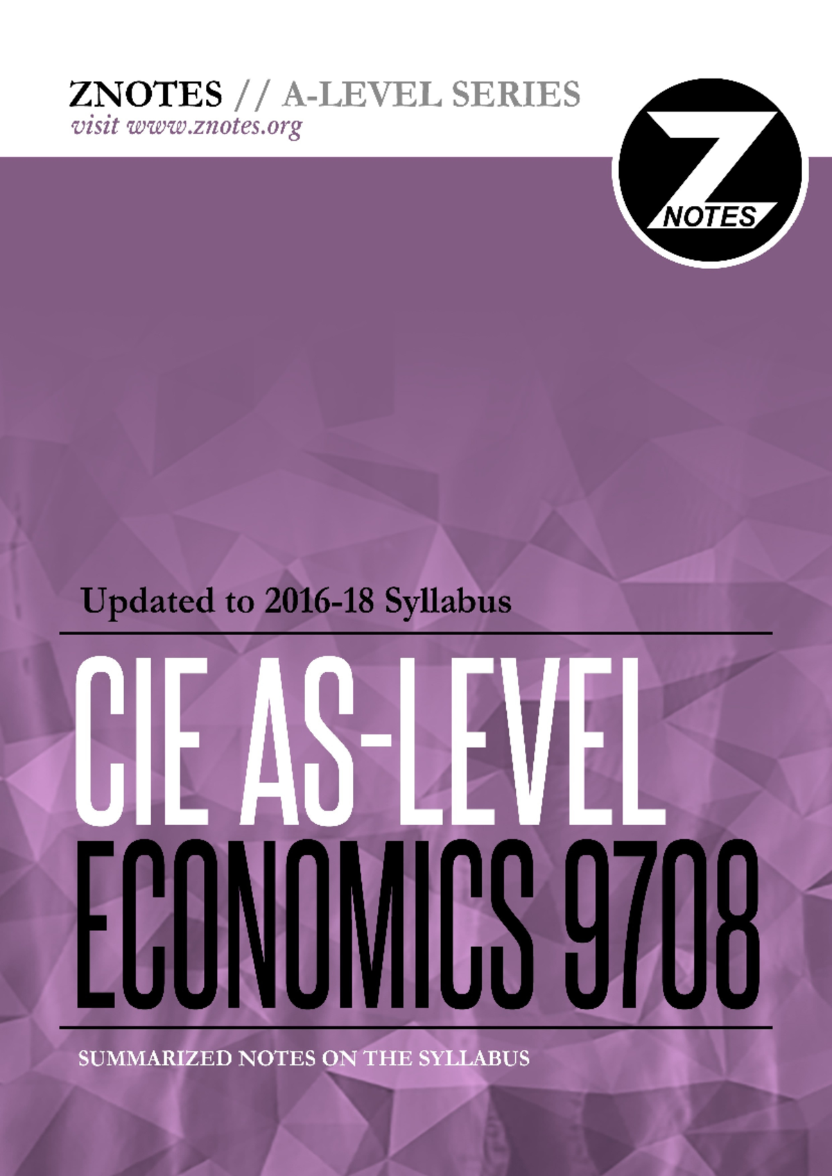 CIE Economics 9708 V1 Chapter Notes on Micro & Macro Concepts - Studocu